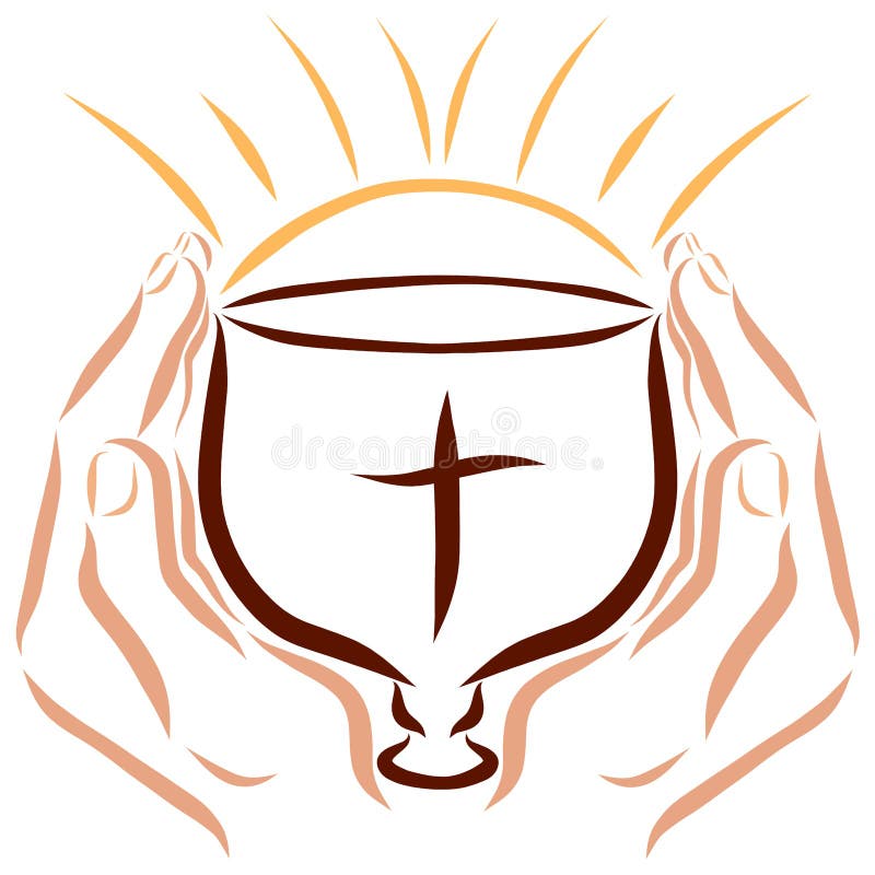 Hands and communion stock vector. Illustration of light - 33892777