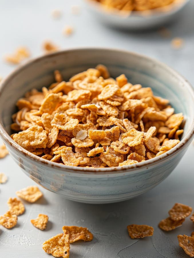 Bowl of Cornflakes Cereal on a Table. Stock Photo - Image of diet, cereal: 362163532