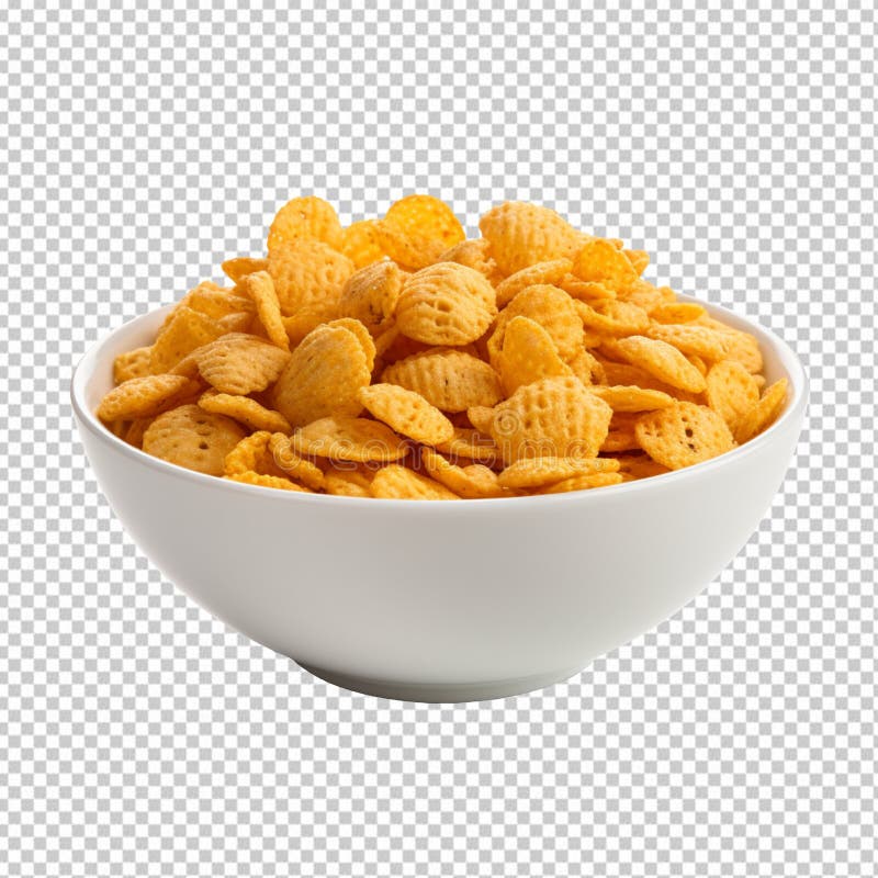 Bowl of Cornflakes Isolated on Transparent Background Stock ...