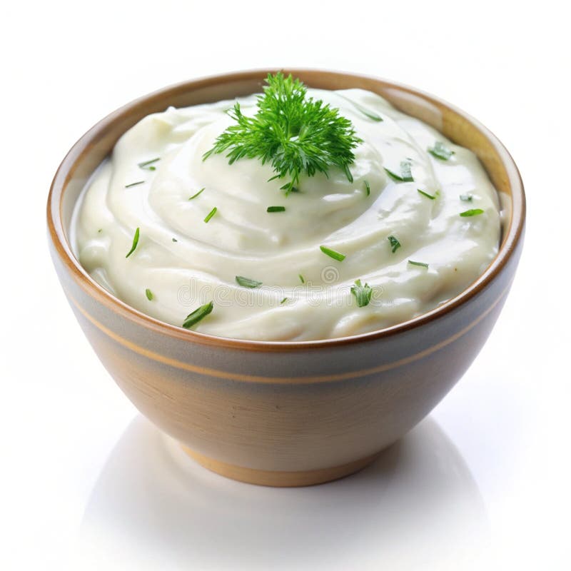 Bowl of creamy ranch dip stock illustration. Illustration of easy ...