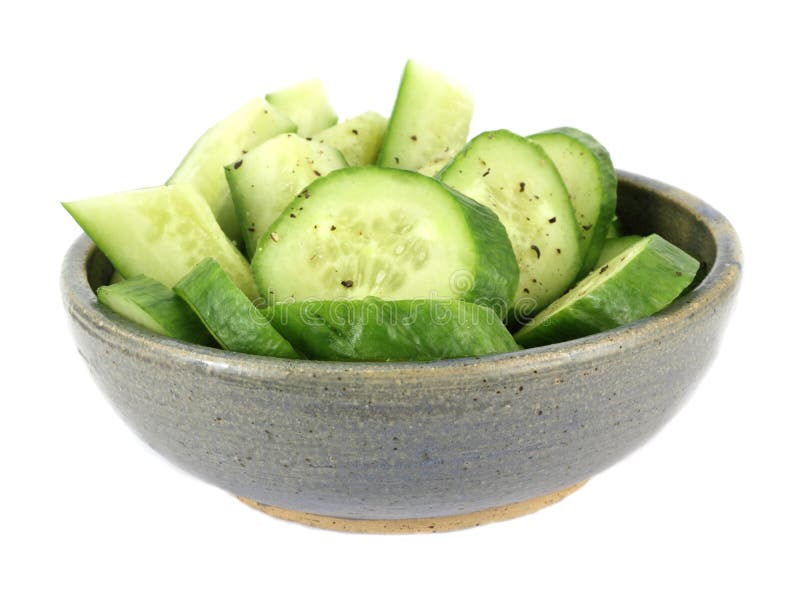 Bowl Cucumbers stock photo. Image of cylindrical, fresh - 14381884