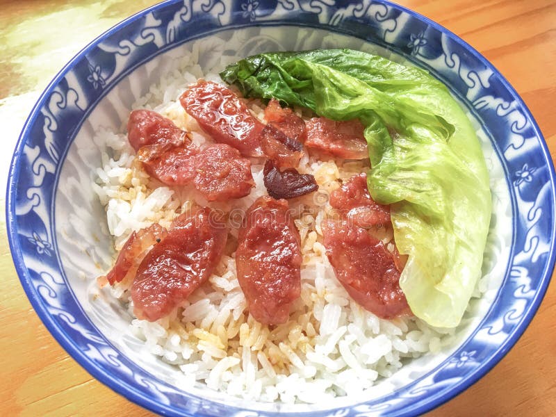 A Bowl of Cured Rice is Placed on the Dining Table Stock Image - Image ...