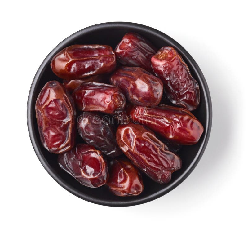 Bowl of Pitted Dates from Above Stock Image - Image of healthy, food ...