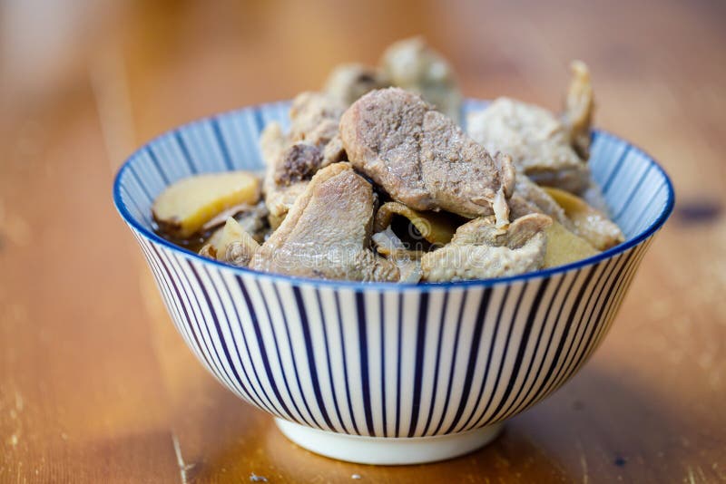 A Bowl of Delicious Taiwanese Ginger Duck Stock Image - Image of ...