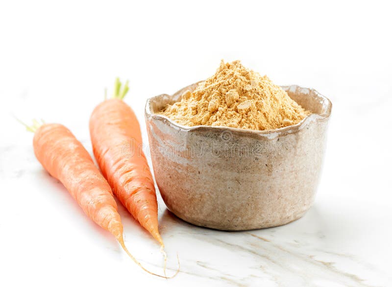 Bowl of Dried Carrot Powder Stock Photo - Image of plant, dried: 68413766