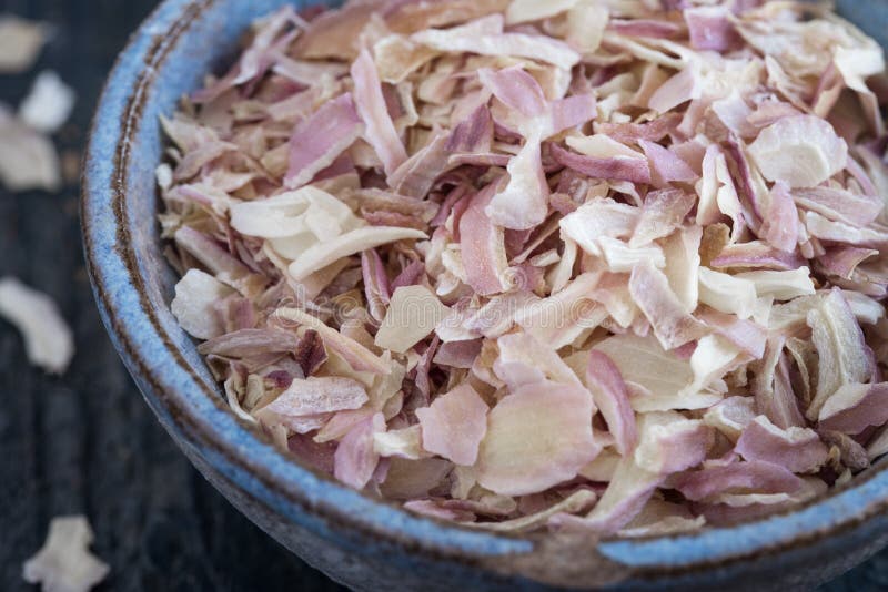 A bowl of dried shallots stock image. Image of dried - 110800357