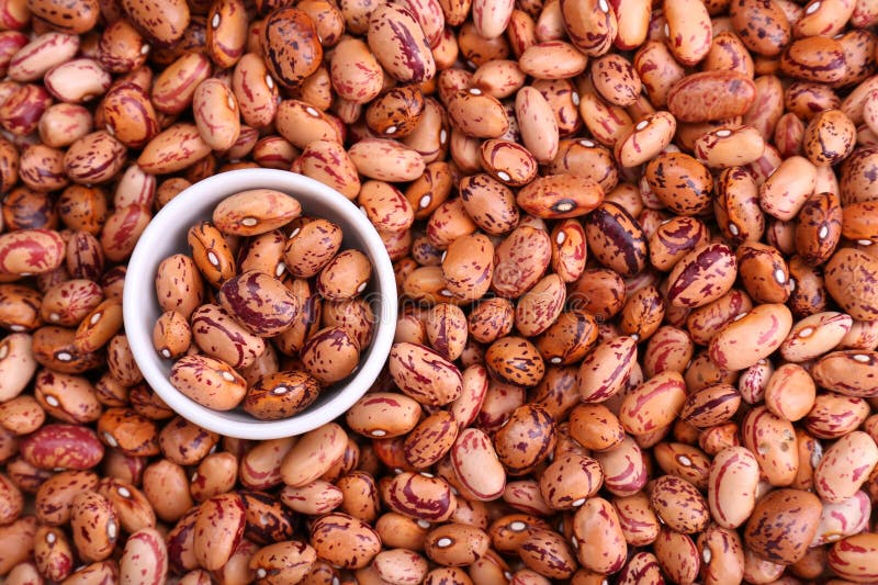 Bowl on Dry Kidney Beans, Top View Stock Image - Image of delicious ...