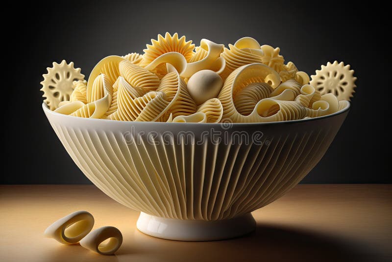 Bowl of Dry Pasta, Ready To Be Cooked in Numerous Ways Stock Photo ...