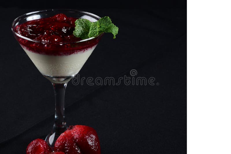 Bowl with Dulce De Leche with Red Fruit Syrup Stock Image - Image of ...