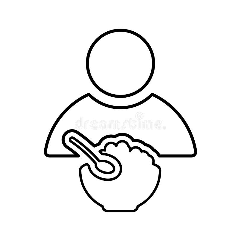 Bowl, Eats, Food Outline Icon. Line Art Vector Stock Illustration ...