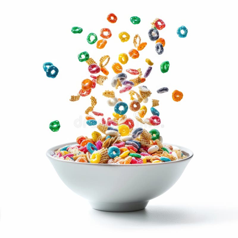 A Bowl Filled with Cereal, Spilling Over with Flakes. Perfect for ...