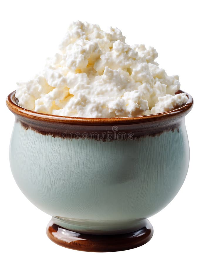 A Bowl Filled with Cottage Cheese, Displaying Its Characteristic White ...