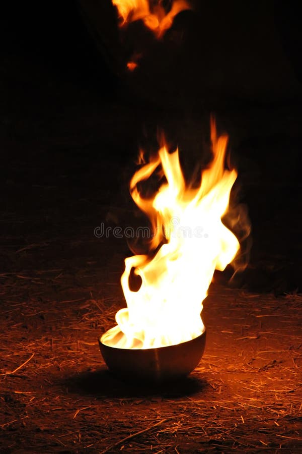 Bowl with fire stock image. Image of passion, light, sparkle - 27214987