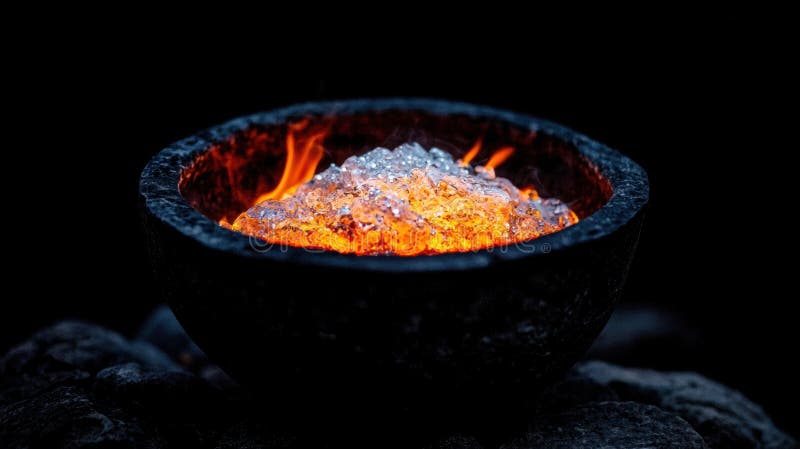 A Bowl of Fire stock photo. Image of pile, mixture, side - 390314390