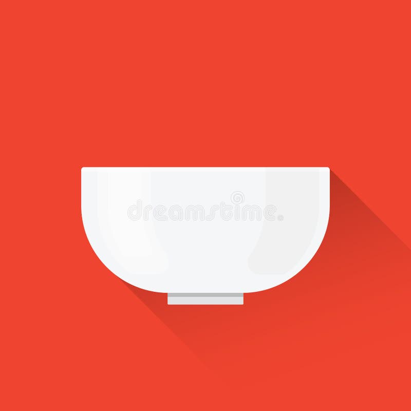 Bowl. Flat Design. Vector Illustration. Cooking Utensil. Kitchen Stuff ...