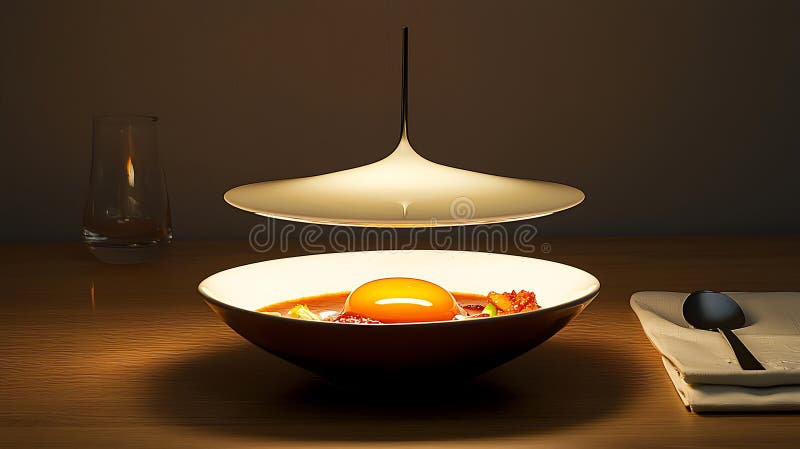 Bowl of Food with a Light Shining on it Stock Photo - Image of asian ...
