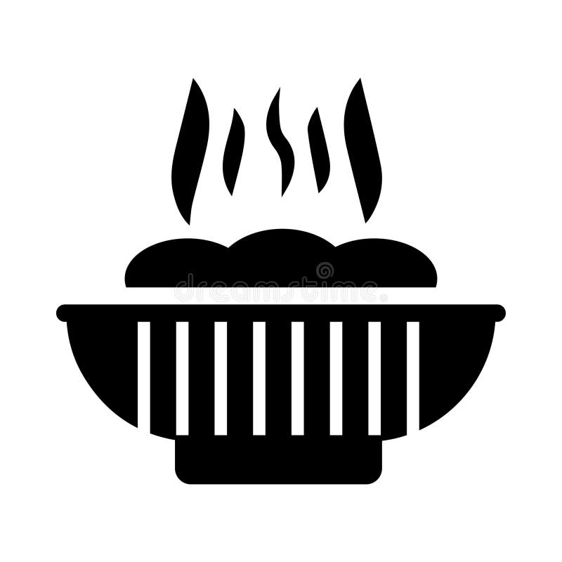Bowl, Food, Plate, Food, Bowl Hot Plate with Food Icon Stock Vector ...