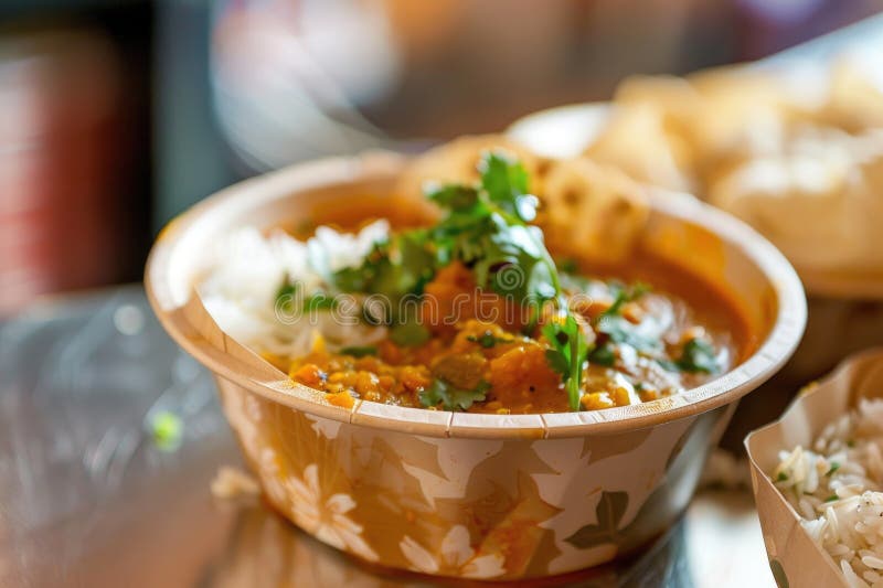 A Bowl of Food Sits on a Table with No Utensils or Plates in Sight ...