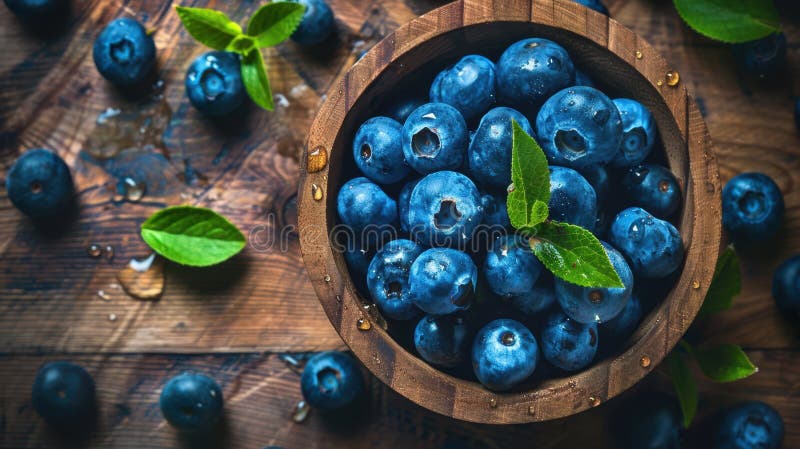 The Bowl of Fresh Blueberries. AI Generated Stock Image - Image of ...