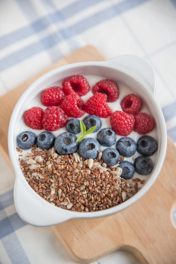 Bowl of Fresh Mixed Berries Stock Image - Image of cream, fruit: 76052515