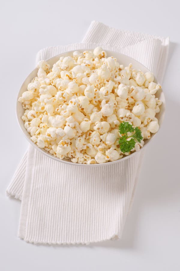 Bowl of fresh popcorn stock photo. Image of soup, shot - 76568700