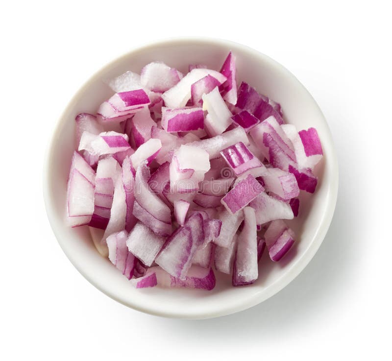 Bowl of Fresh Raw Chopped Onions Stock Photo - Image of chopped ...