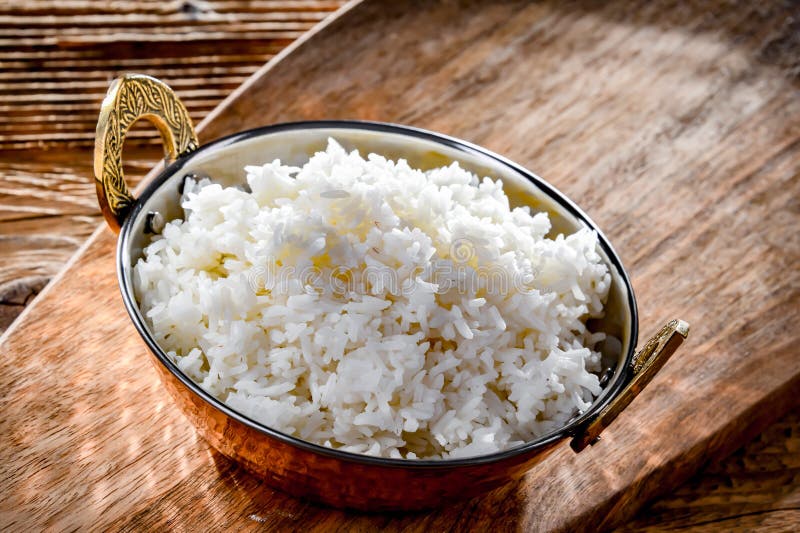 A Bowl of Freshly Cooked Basmati Rice Stock Photo - Image of basmati ...