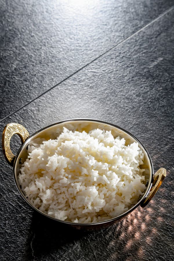 A Bowl of Freshly Cooked Basmati Rice Stock Image - Image of cooking ...