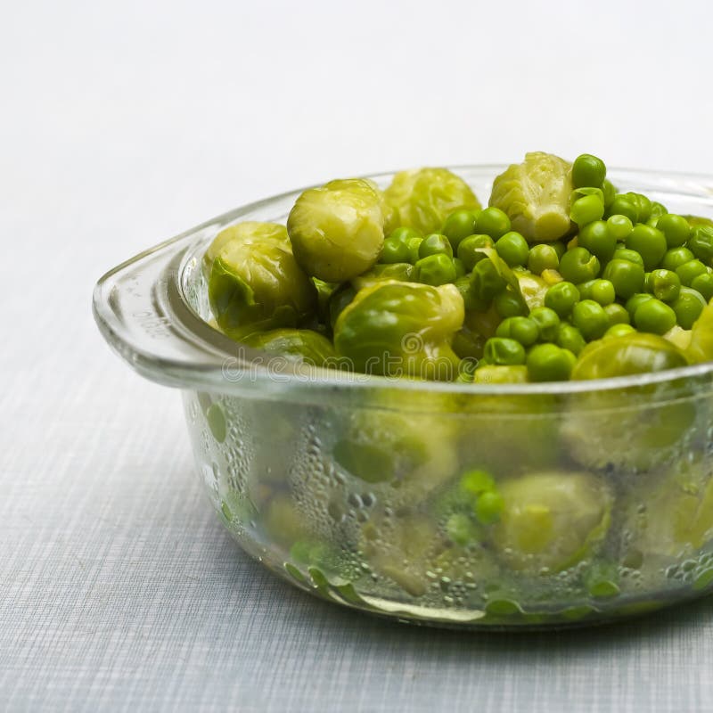 Bowl of Freshly Steamed Peas and Vegetables Stock Photo - Image of ...