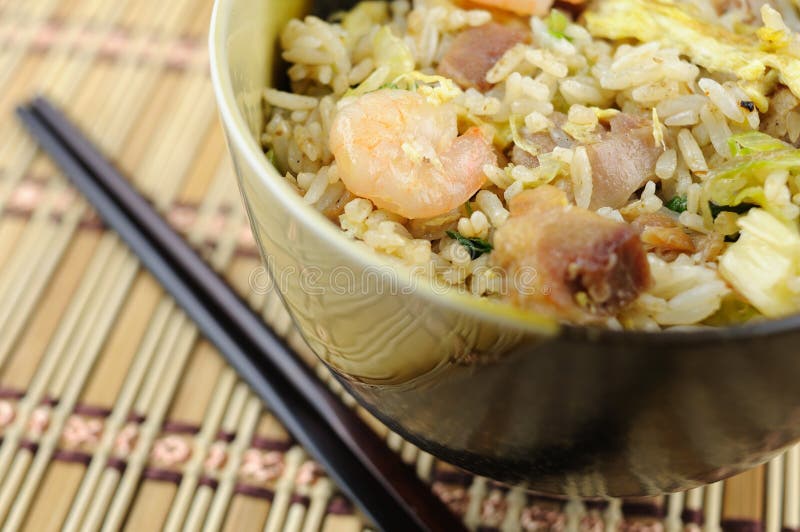 Bowl of fried rice stock photo. Image of closeup, lunch - 13208042