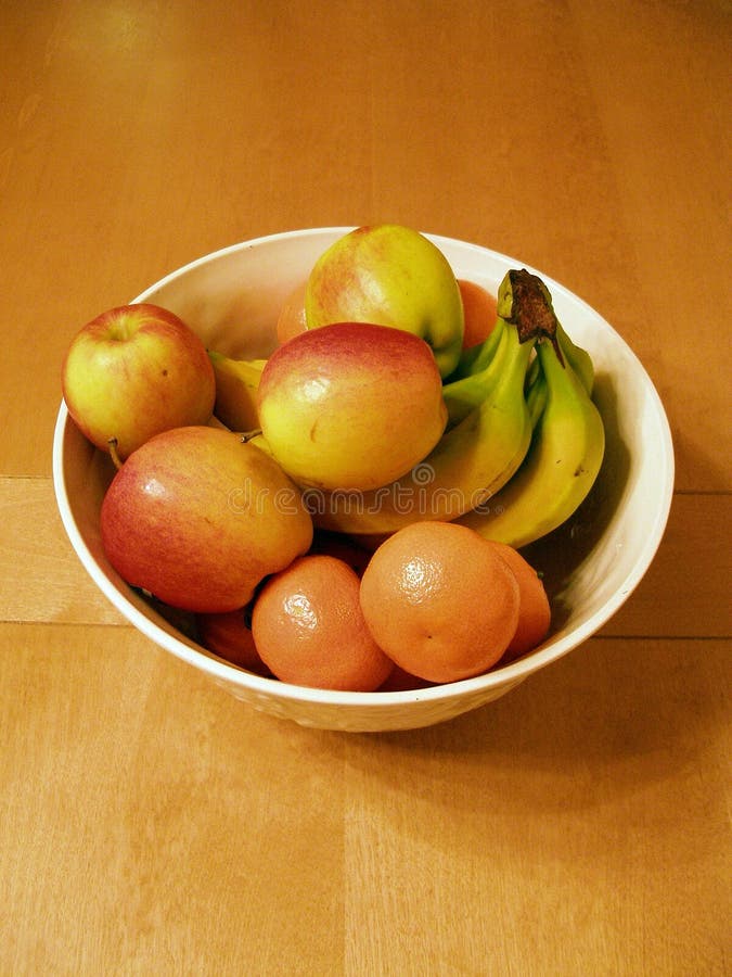 Bowl of Fruit on Wood stock photo. Image of oranges, pith - 4146576