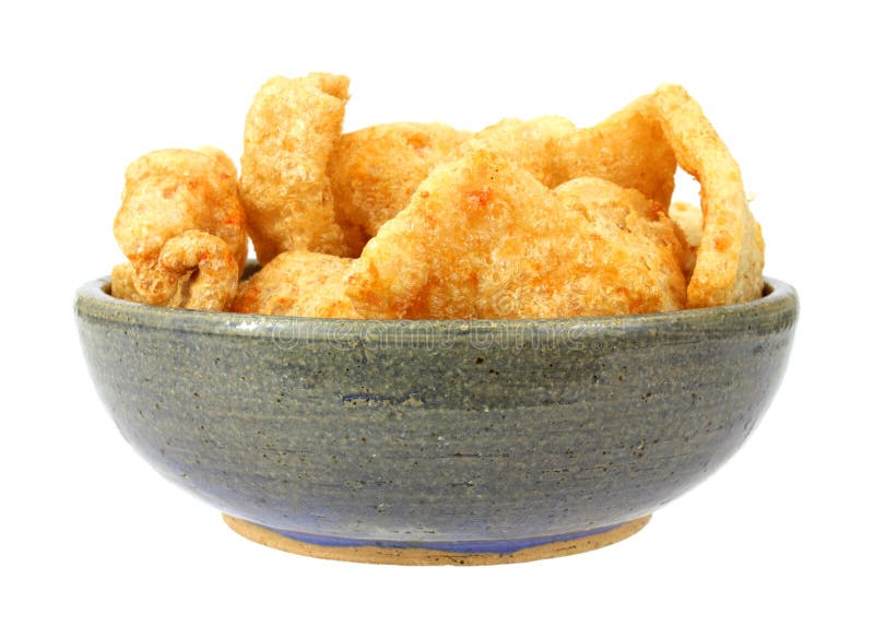 Barbeque Seasoned Pork Rinds Old Bowl Stock Photos - Free & Royalty ...