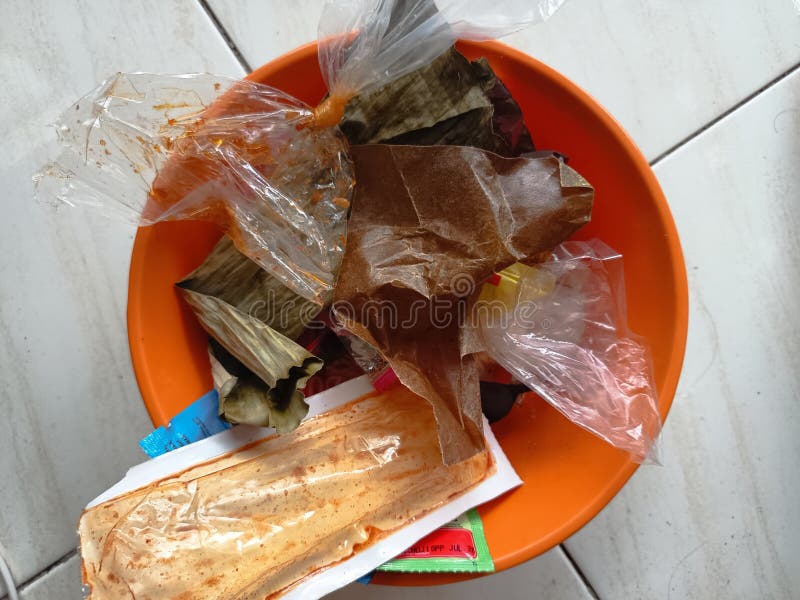 A Bowl Full of Food Wrapper Waste Stock Image - Image of full, rubbish ...