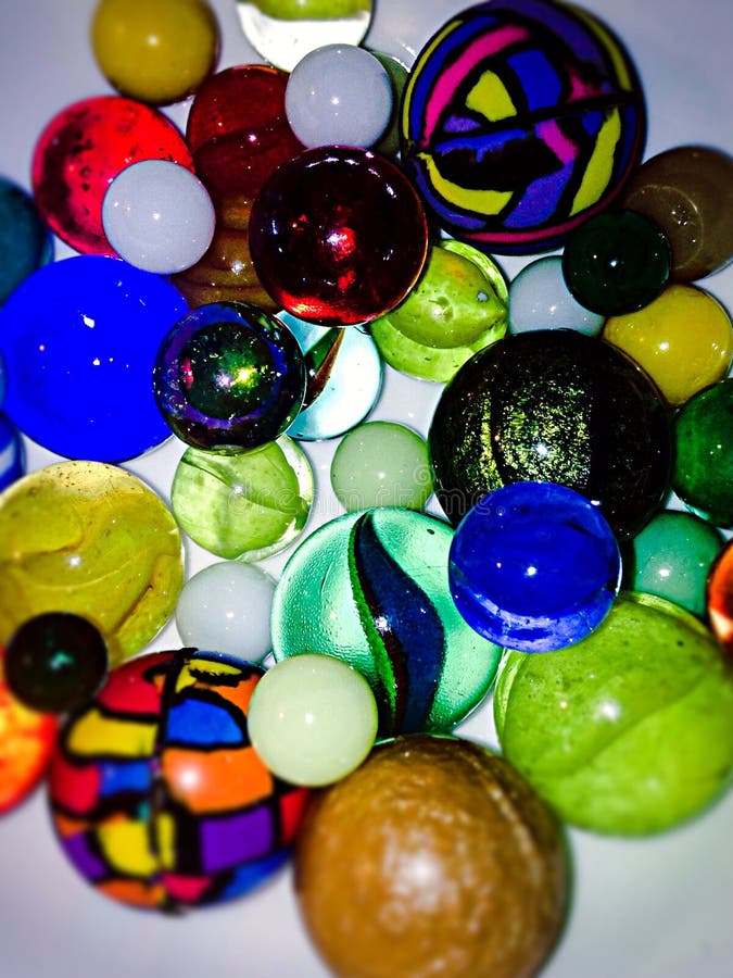 Bowl Full Of Marbles And Balls Stock Image - Image of rubber, balls ...