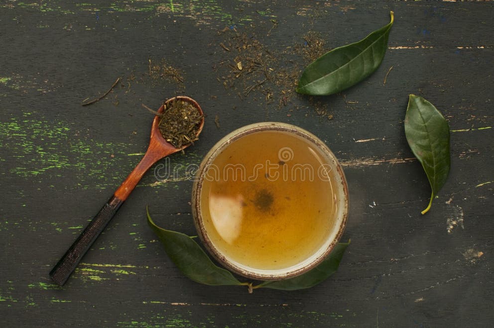 Bowl of Green Tea, from Above Stock Image - Image of liquid, relaxation ...