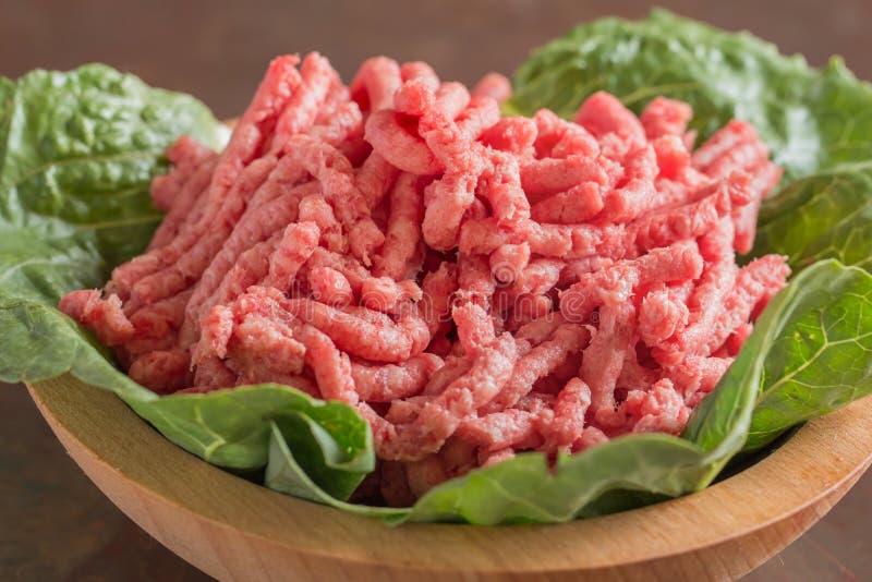 Bowl of raw ground meat stock photo. Image of macro, beef - 12732762