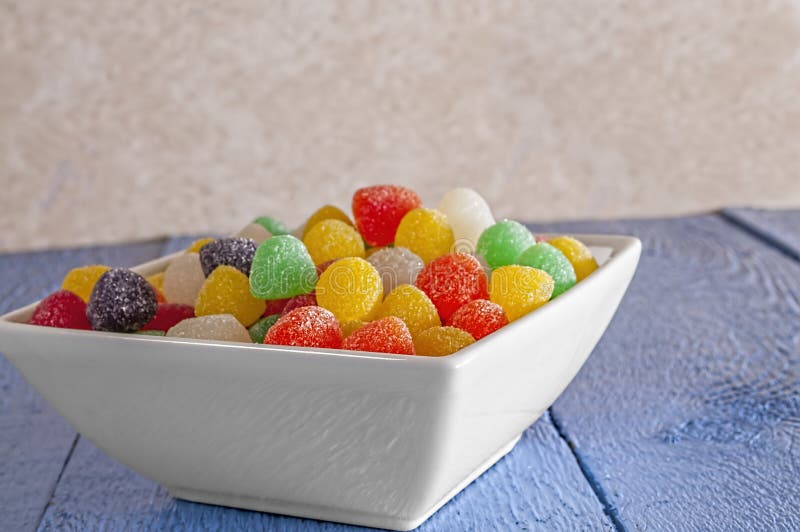 Bowl of gum-drops, stock photo. Image of assorted, gelatin - 49530082
