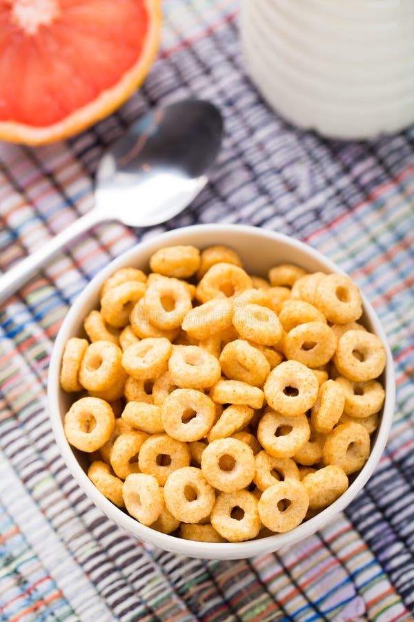 Bowl of honey corn rings stock image. Image of snack - 37128111