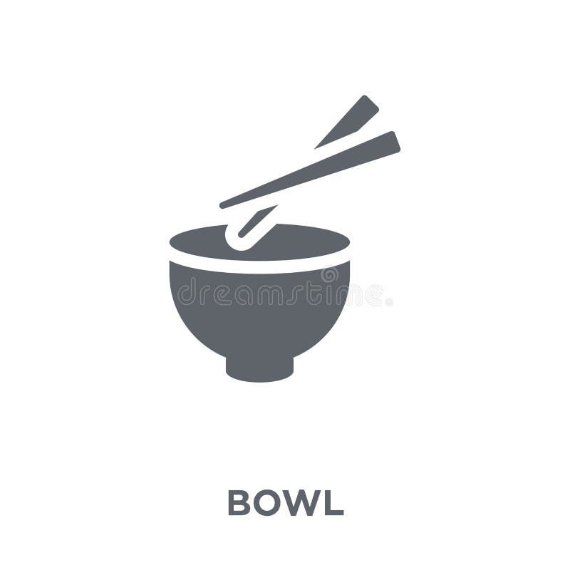 Bowl Icon Vector Sign and Symbol Isolated on White Background, Bowl ...