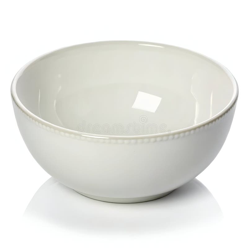 A Simple Bowl Isolated on White Background Stock Illustration ...