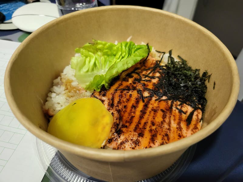 A Bowl of Japanese Mentaiko Salmon Rice Bowl Stock Image - Image of ...