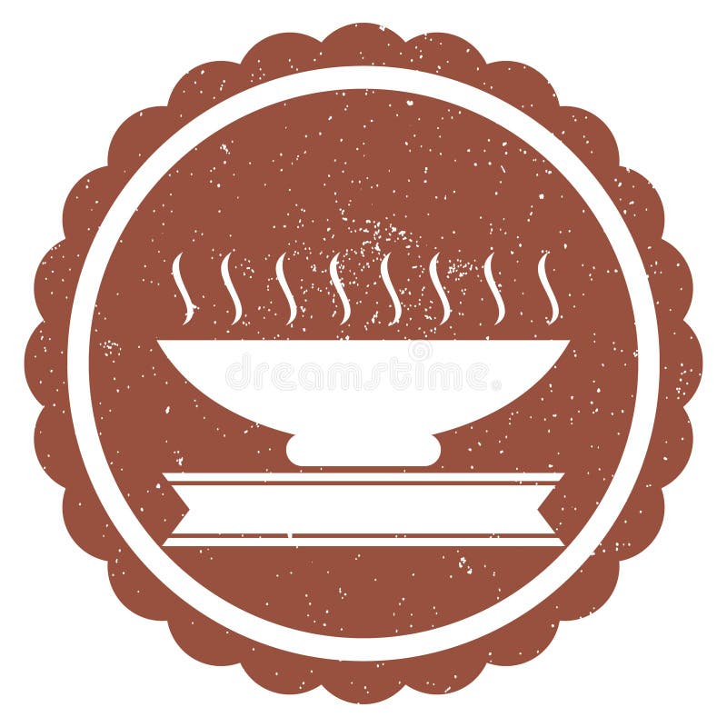 Bowl Label. Vector Illustration Decorative Design Stock Vector ...