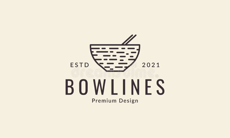 Bowl Lines Vintage Stripe Logo Design Vector Icon Symbol Illustration ...