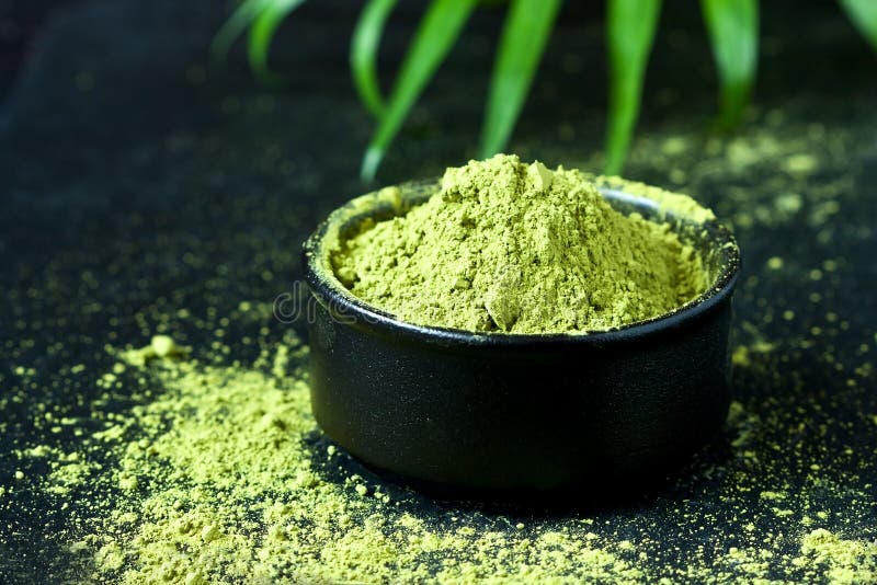 Bowl with Matcha Tea Powder Stock Image - Image of ceramic, japanese ...