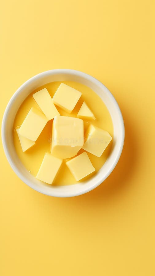 Bowl with Melted Butter on Simple Background Stock Illustration ...