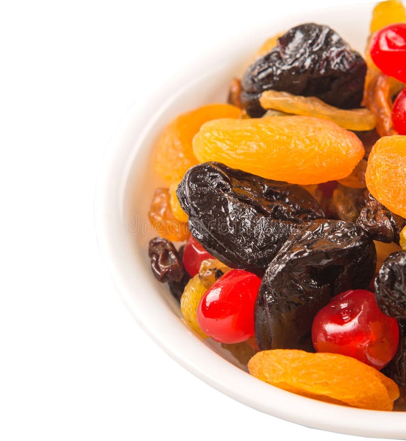 A Bowl of Mix Dried Fruit III Stock Image - Image of glucose, group ...