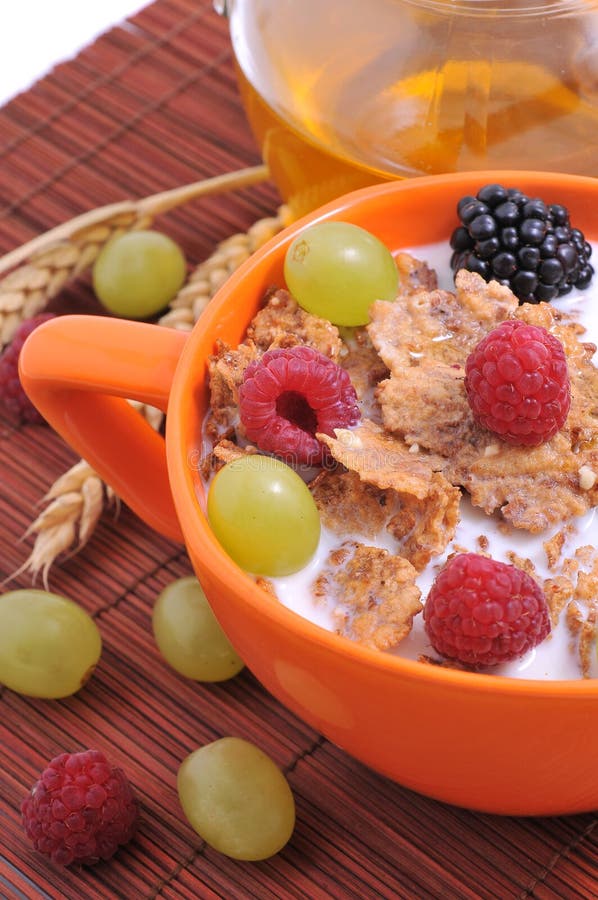Bowl of muesli stock image. Image of spoon, breakfast - 10521929