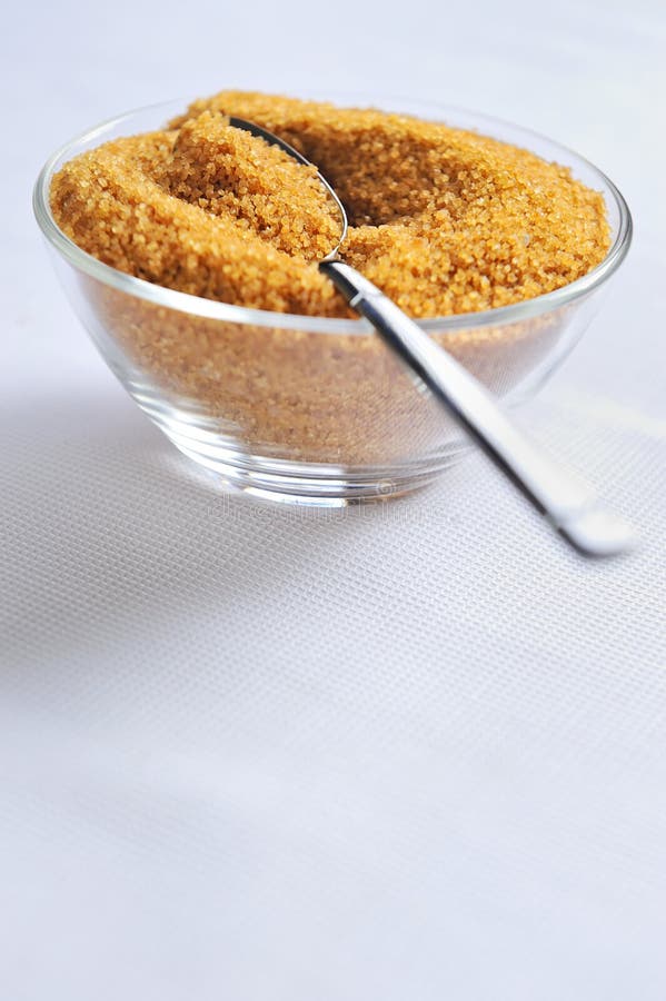 A Bowl of Natural Brown Sugar Stock Image - Image of enhance, close ...