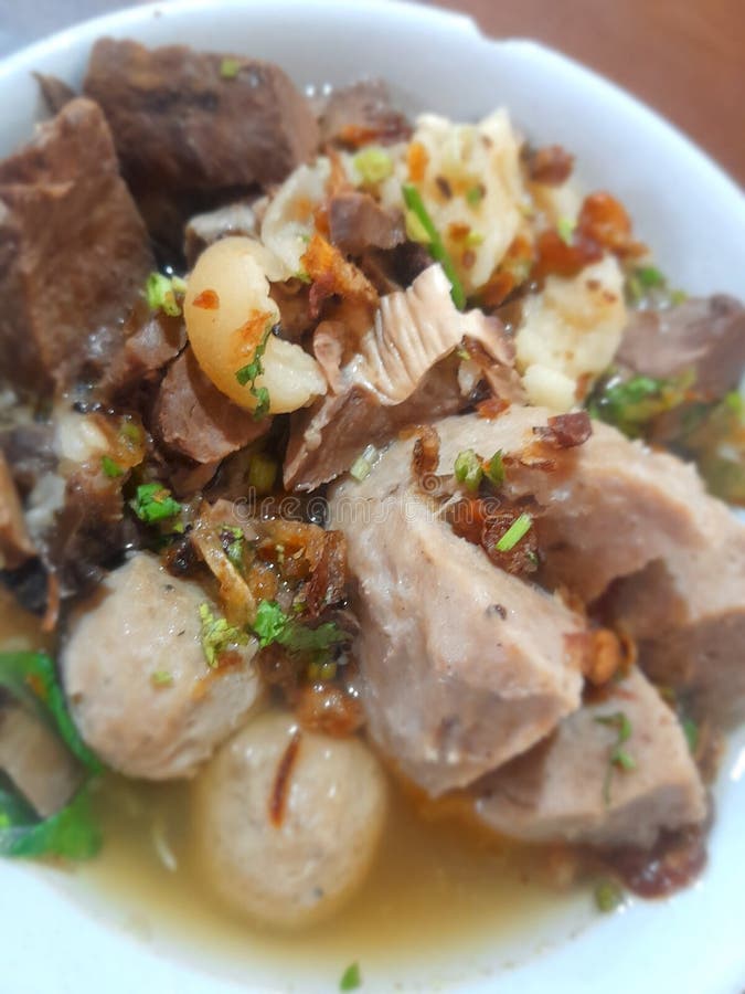 A Bowl Off Indonesian Bakso Sapi Stock Image - Image of bakso, sapi ...