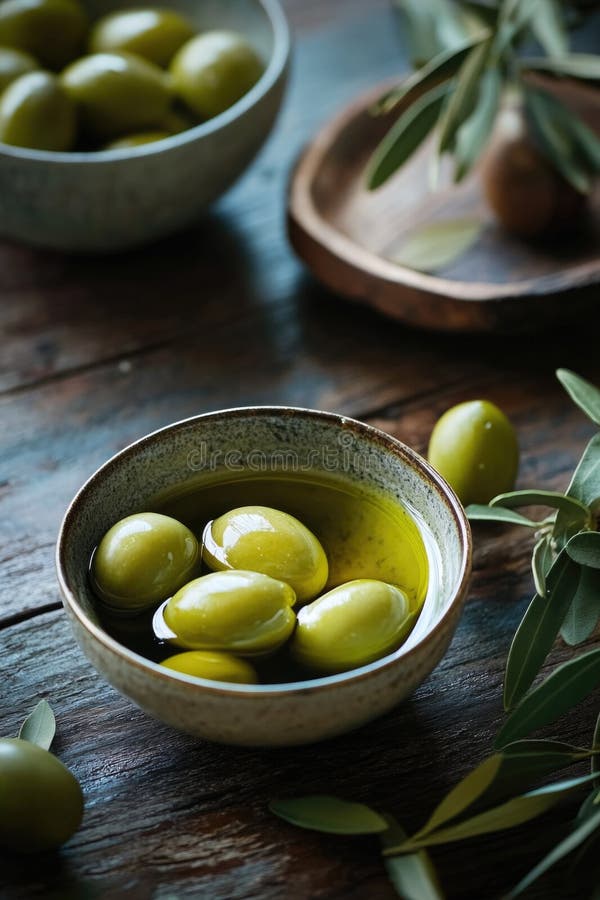 A Bowl of Olives on a Wooden Table, Perfect for Serving As an Appetizer ...